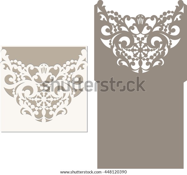 Laser Cut Invitation Card Laser Cutting Stock Vector (Royalty Free ...