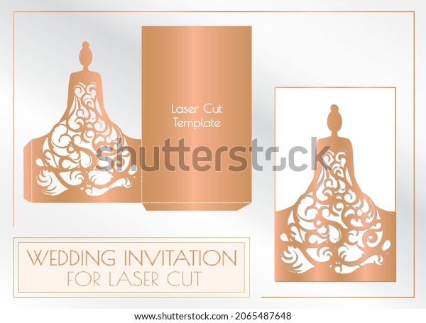 Laser Cut Invitation Template Laser Engravers Stock Vector (Royalty ...