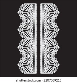 Laser Cut Lace Vector Ribbon Design Stock Vector (Royalty Free ...