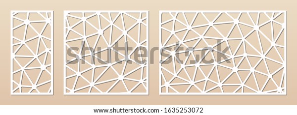 Laser Cut Panel Cutout Silhouette Abstract Stock Vector (Royalty Free ...