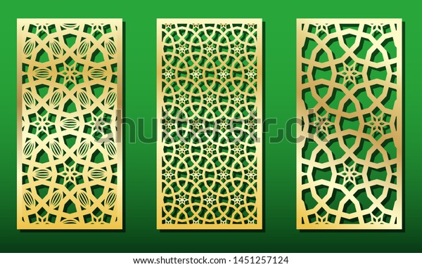 Laser Cut Panels Islamic Geometric Ornament Stock Vector (Royalty Free ...