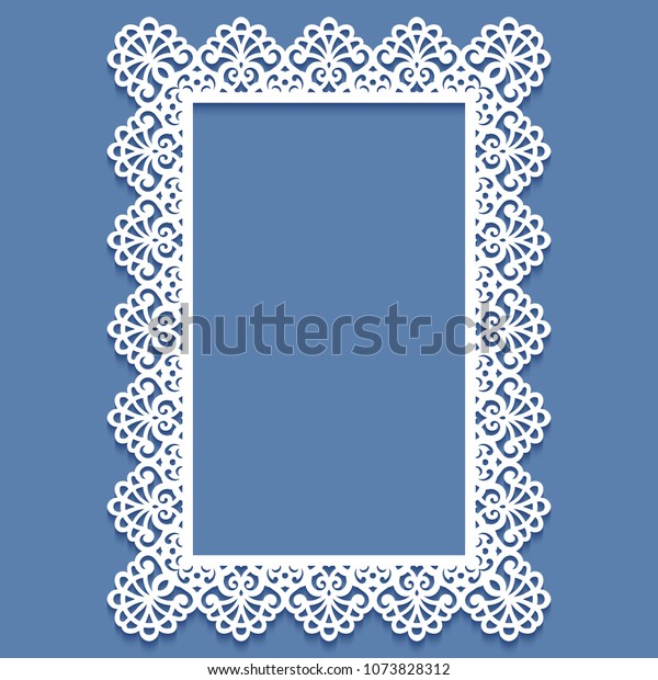 Laser Cut Paper Lace Frame Vector Stock Vector (Royalty Free ...