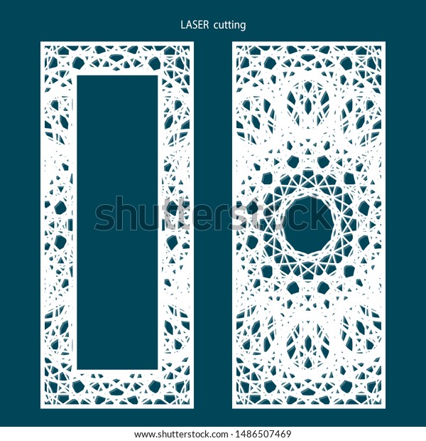 Laser cut pattern template. Wood screen lazer-cut panel. Wall vinyl art ...
