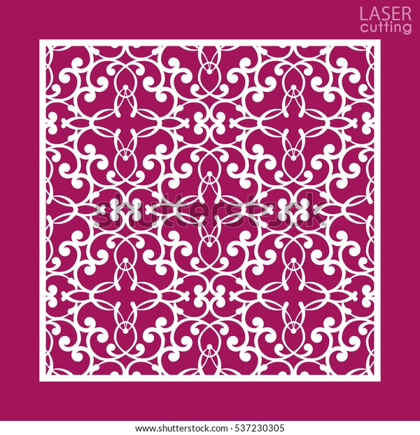 Laser Cut Square Ornamental Panel Pattern Stock Vector (Royalty Free ...