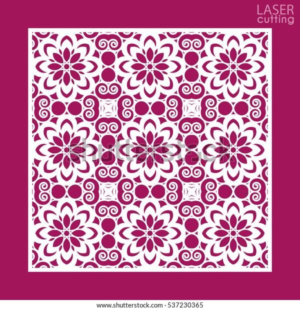 Laser Cut Square Ornamental Panel Pattern: vector de stock (libre de ...