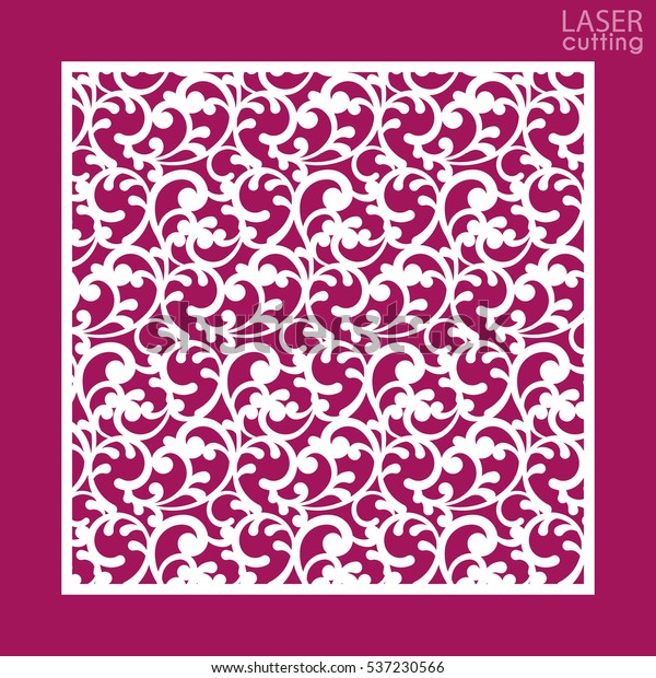 Laser Cut Square Ornamental Panel Pattern Stock Vector (Royalty Free ...