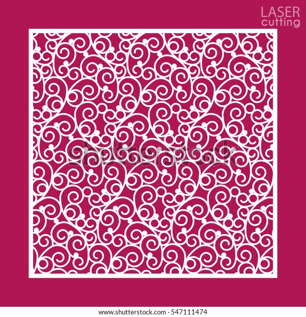 Laser Cut Square Ornamental Panel Pattern Stock Vector (Royalty Free ...