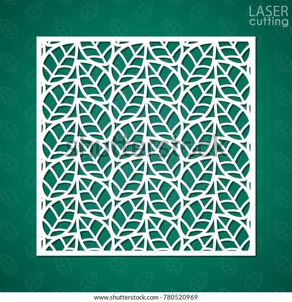 Laser Cut Square Ornamental Panel Pattern Stock Vector (Royalty Free ...