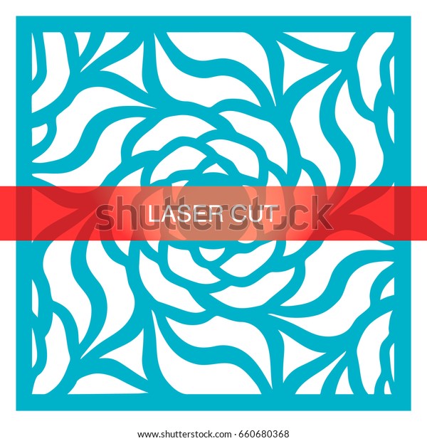 Laser Cut Vector Rose Plant Motifs Stock Vector (Royalty Free ...