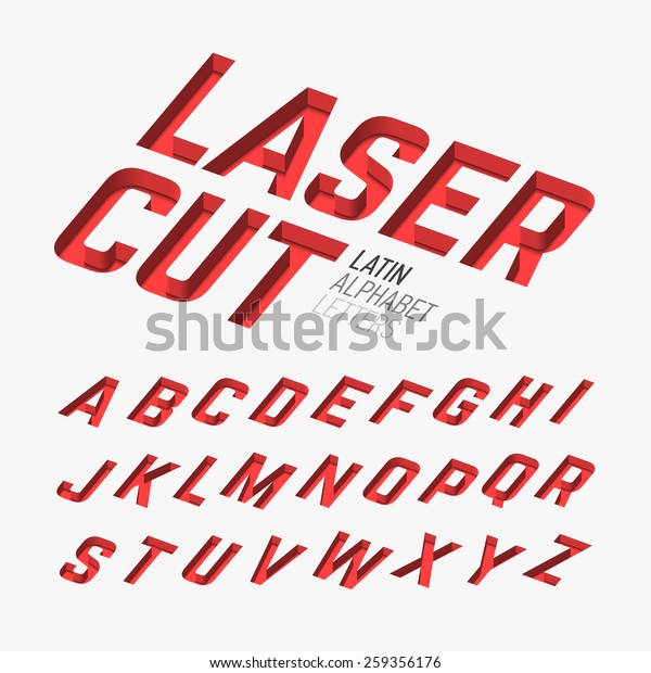 Letra láser cortada, alfabeto. Vector.: vector de stock (libre de ...