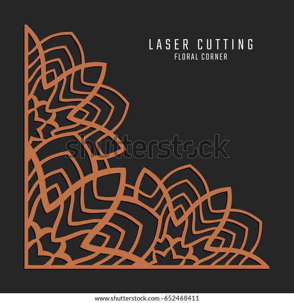 Laser Cutting Corner Tapestry Panel Jigsaw Stock Vector (Royalty Free ...