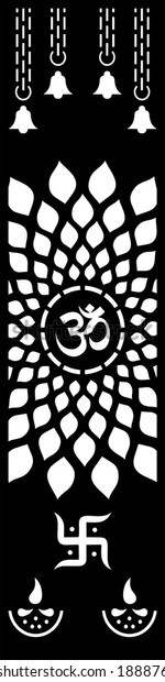 Laser Cutting Design Mandir Temple Stock Vector (Royalty Free ...
