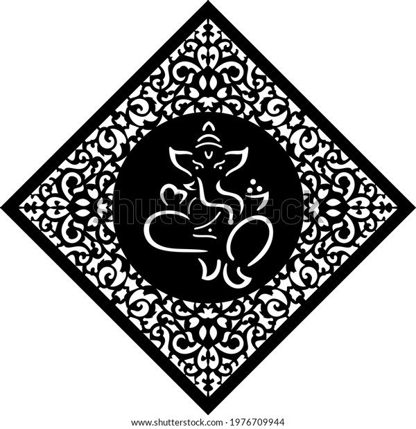 Laser Cutting Design Temple Mandir Jali Stock Vector (Royalty Free ...