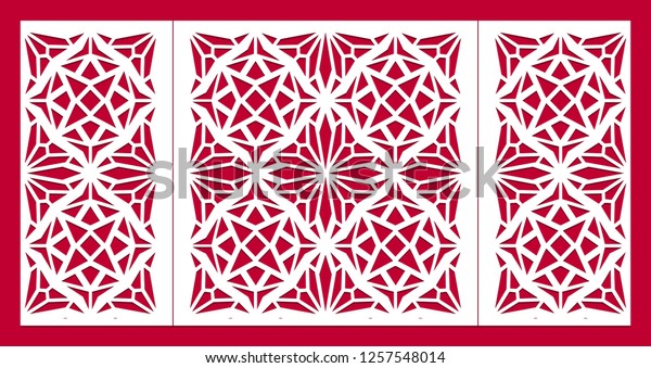 Laser Cutting Fold Card Geometric Rhombus Stock Vector (Royalty Free ...