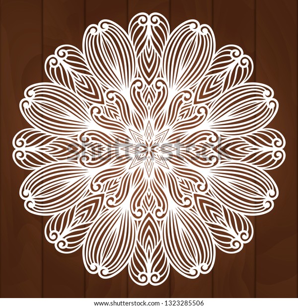 Laser Cutting Round Lacy Decore Filigree Stock Vector (Royalty Free ...