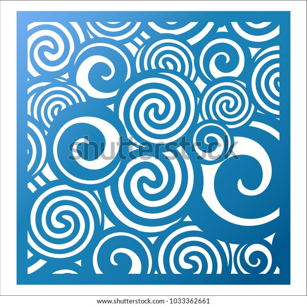 Laser Cutting Square Panel Fretwork Abstract Stock Vector (Royalty Free ...