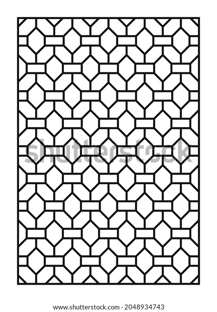 Laser Cutting Template Decorative Lattice Middle Stock Vector (Royalty ...