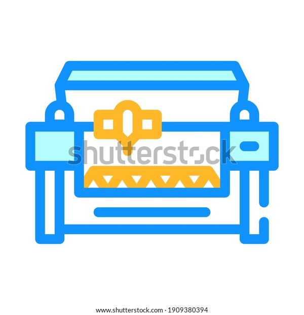 Laser Engraving Cutting Machine Color Icon Stock Vector (Royalty Free ...