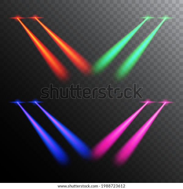 Efecto de ojos láser aislado sobre fondo transparente.