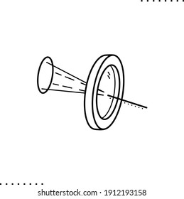 Laser Focusing Lens Vector Icon Outlines Stock Vector (Royalty Free ...
