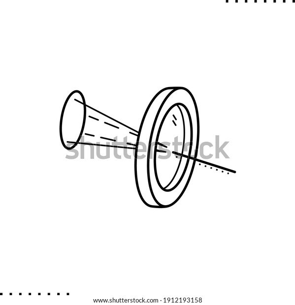 Laser Focusing Lens Vector Icon Outlines Stock Vector (Royalty Free ...