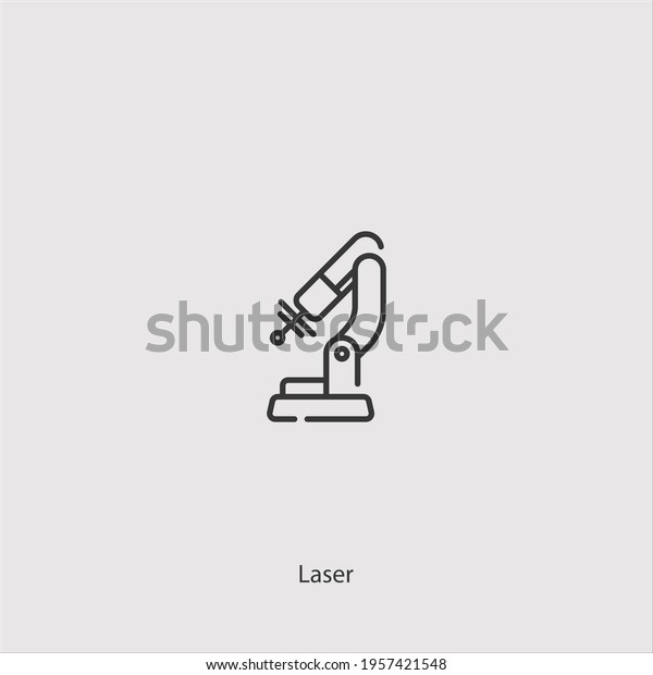 Laser Icon Vector Isolated On White Stock Vector (Royalty Free ...