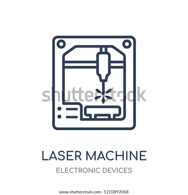 Laser Machine Icon Laser Machine Linear Stock Vector (Royalty Free ...