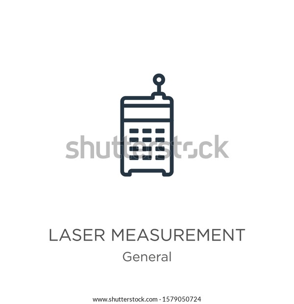 Laser Measurement Icon Thin Linear Laser Stock Vector (Royalty Free ...