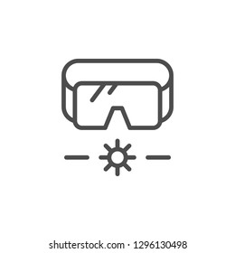 Laser Radiation Line Icon Stock Vector (Royalty Free) 1296130498