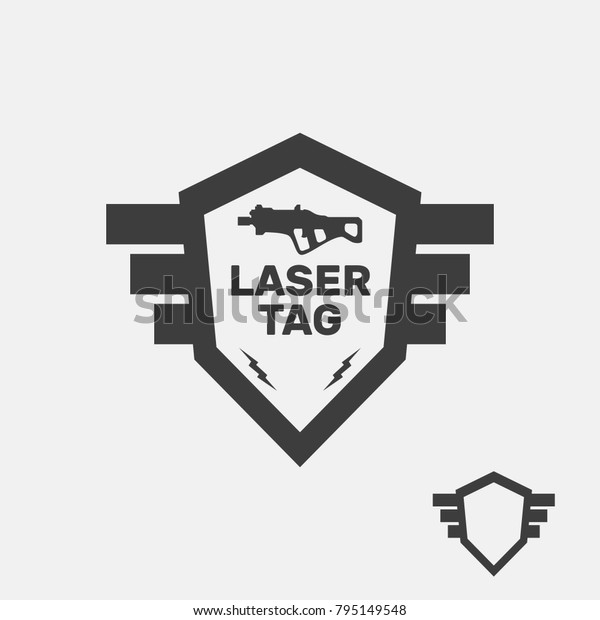 Laser Tag Flat Logo Icon Flat: vector de stock (libre de regalías ...