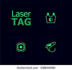 Laser Tag Game Icon Set Stock Vector (Royalty Free) 1088444480 ...