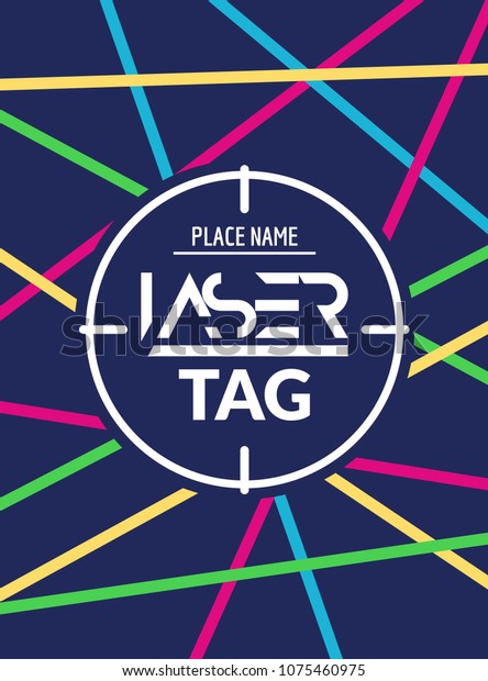 Laser Tag Target Game Poster Flyer Stock Vector (Royalty Free) 1075460975