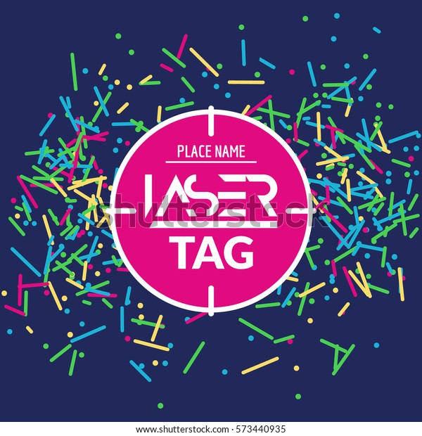 Laser Tag Zielspiel Poster Flyer. Vektorlasertag-Banner: Stock ...