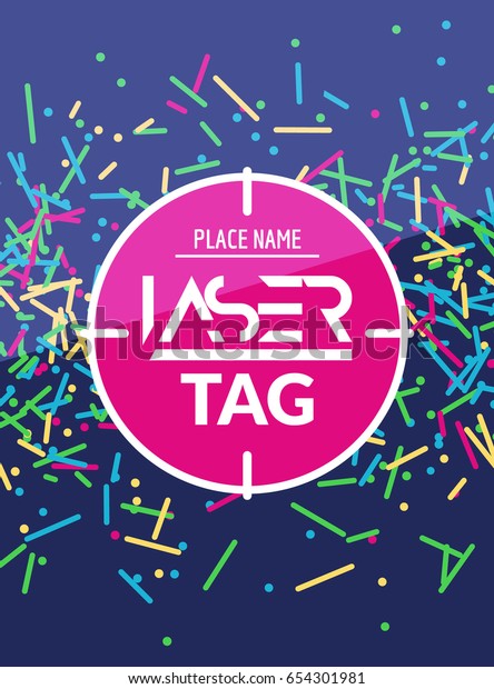 Laser Tag Target Game Poster Flyer Stock Vector (Royalty Free) 654301981