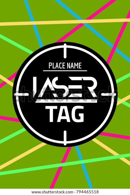 Laser Tag Target Game Poster Flyer Stock Vector (Royalty Free ...