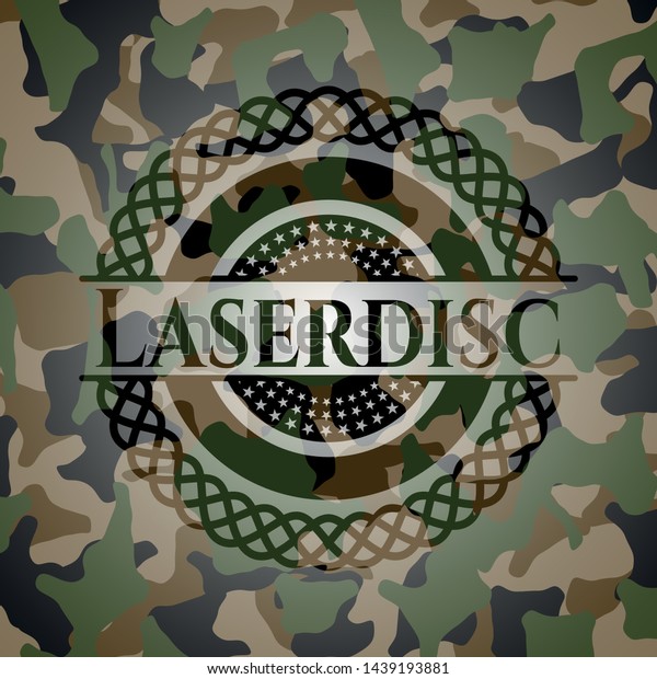 Laserdisc On Camouflage Texture Vector Illustration Stock Vector ...