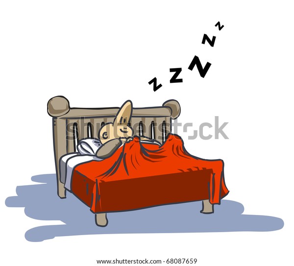 Lassitude Funny Cartoon Vector Man Sleeping Stock Vector (Royalty Free ...