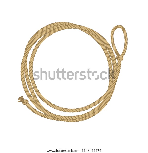Lasso Circle Frame Cowboy Rope Vector Stock Vector (Royalty Free ...