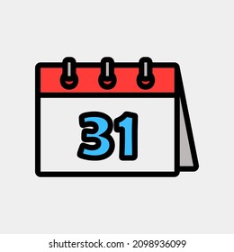 Last Day Icon Vector Illustration Filled Stock Vector (Royalty Free ...