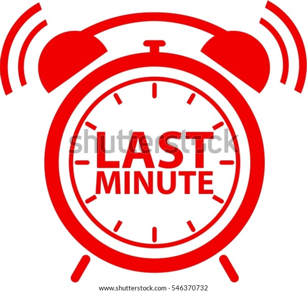 Last Minute Clock Red Icon Symbol Stock Vector (Royalty Free) 546370732 ...
