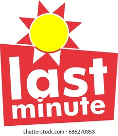 Last Minute Sun Icon Logo Red Stock Vector (Royalty Free) 686270353 ...