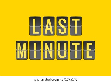Last Minute Vector Scoreboard Departure Board Stock Vector (Royalty ...