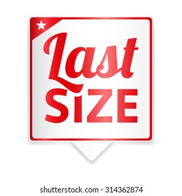 Last Size Red Tag Stock Vector (Royalty Free) 314362874 | Shutterstock