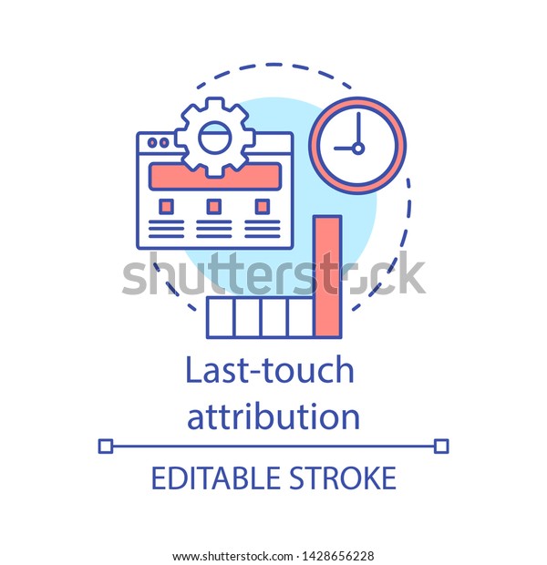 Lasttouch Attribution Concept Icon Marketing Channel: vector de stock ...