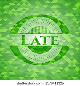 Late Green Emblem Mosaic Background Stock Vector (Royalty Free ...