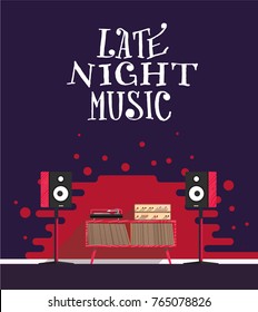 Late Night Music Vector Illustration Music Stock Vector (Royalty Free ...