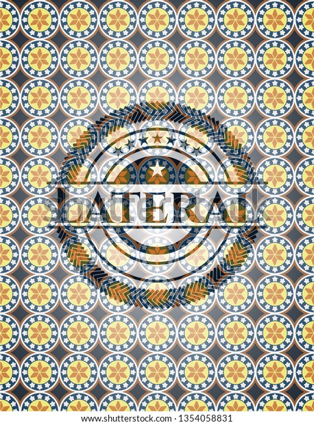 Lateral Arabesque Emblem Background Arabic Decoration Stock Vector ...