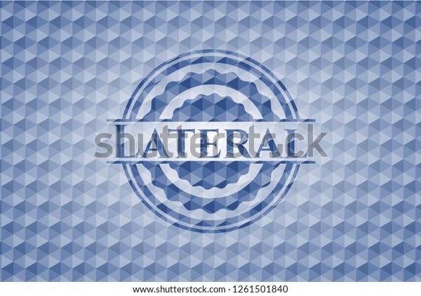 Lateral Blue Badge Geometric Background Stock Vector (Royalty Free ...