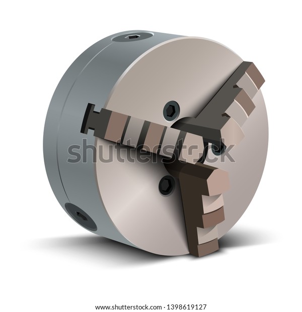 Lathe Chuck 3 Jaw Scroll Chuck Stock Vector (Royalty Free) 1398619127