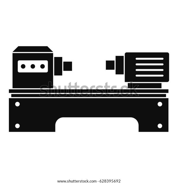 Lathe Machine Icon Simple Style Isolated Stock Vector (Royalty Free ...